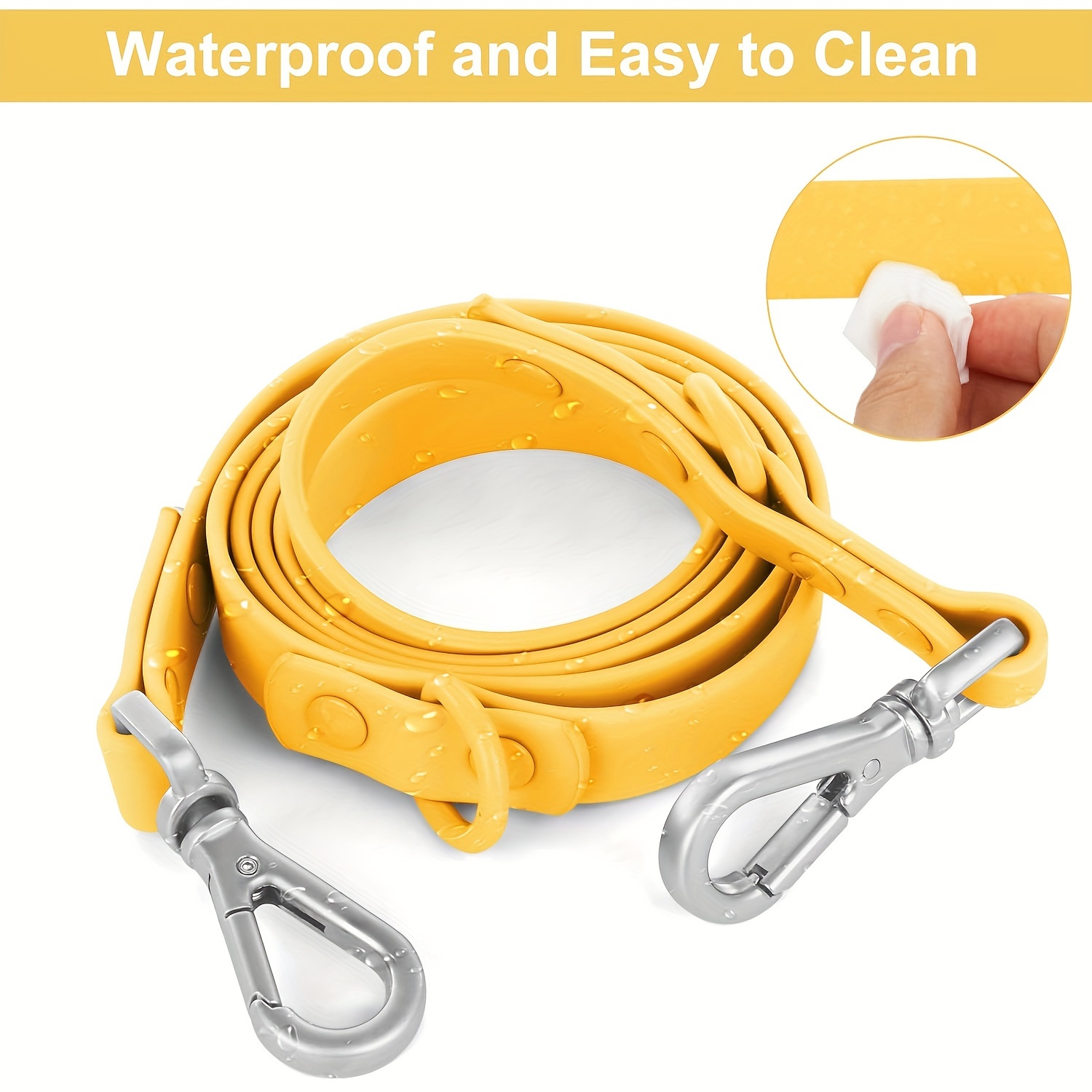 Adjustable Pvc Dog Training Leashes, Waterproof, Easy To Clean, Multi-purpose, Dual Dog Tether ...