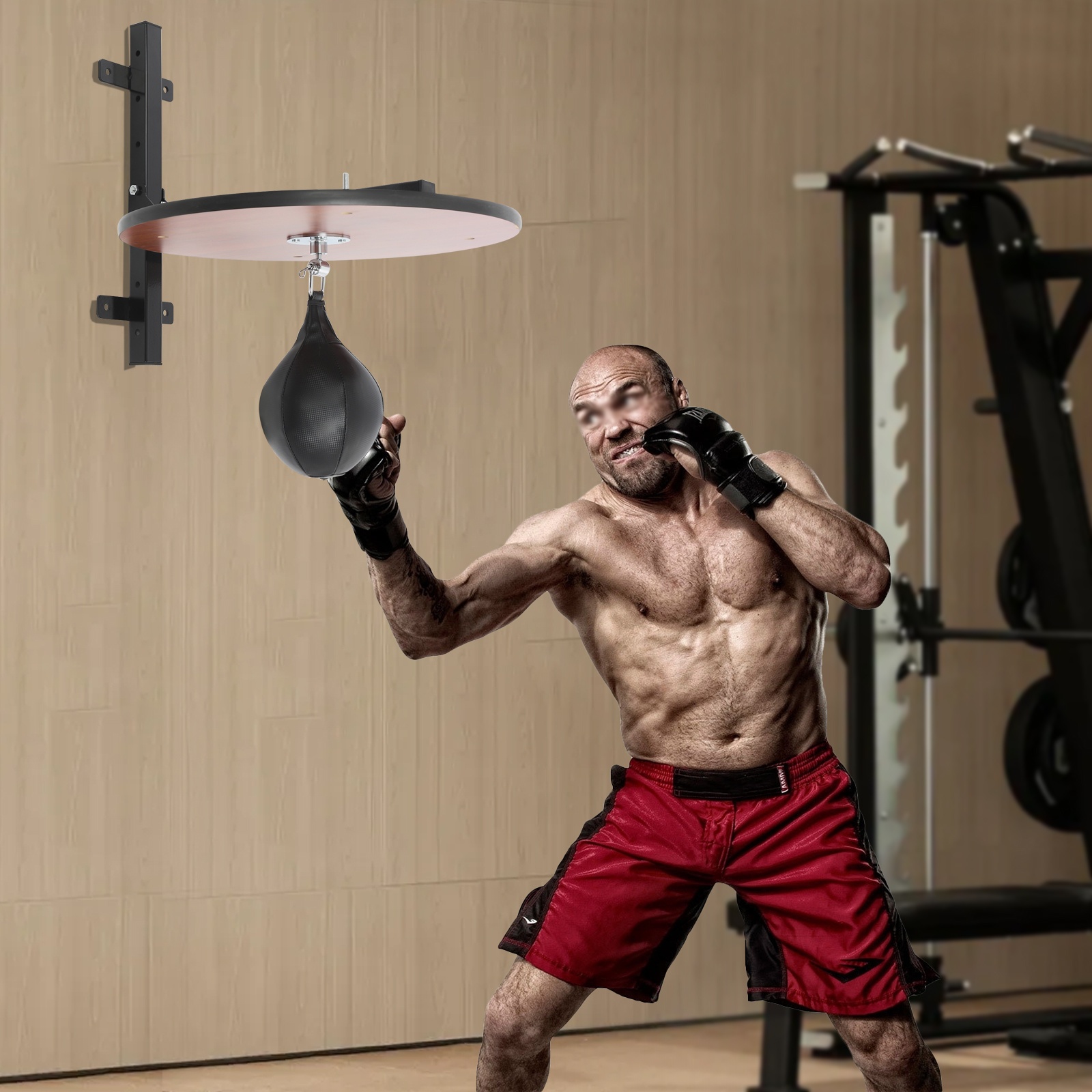 Punch Bag Stand Wall Mounted Speed Bag Platform With Shackle Swivel For ...