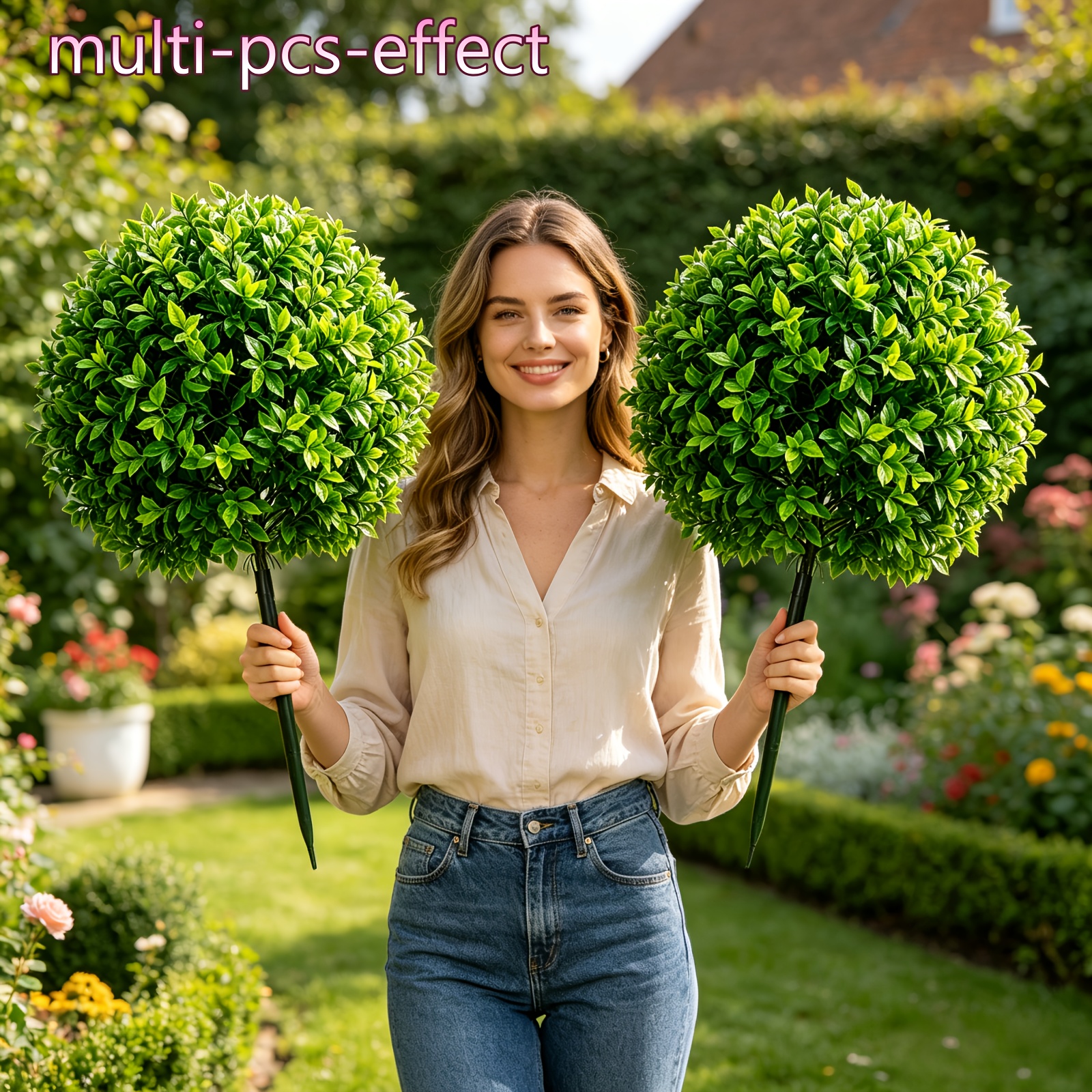 artificial outdoor plants sold on Temu United States