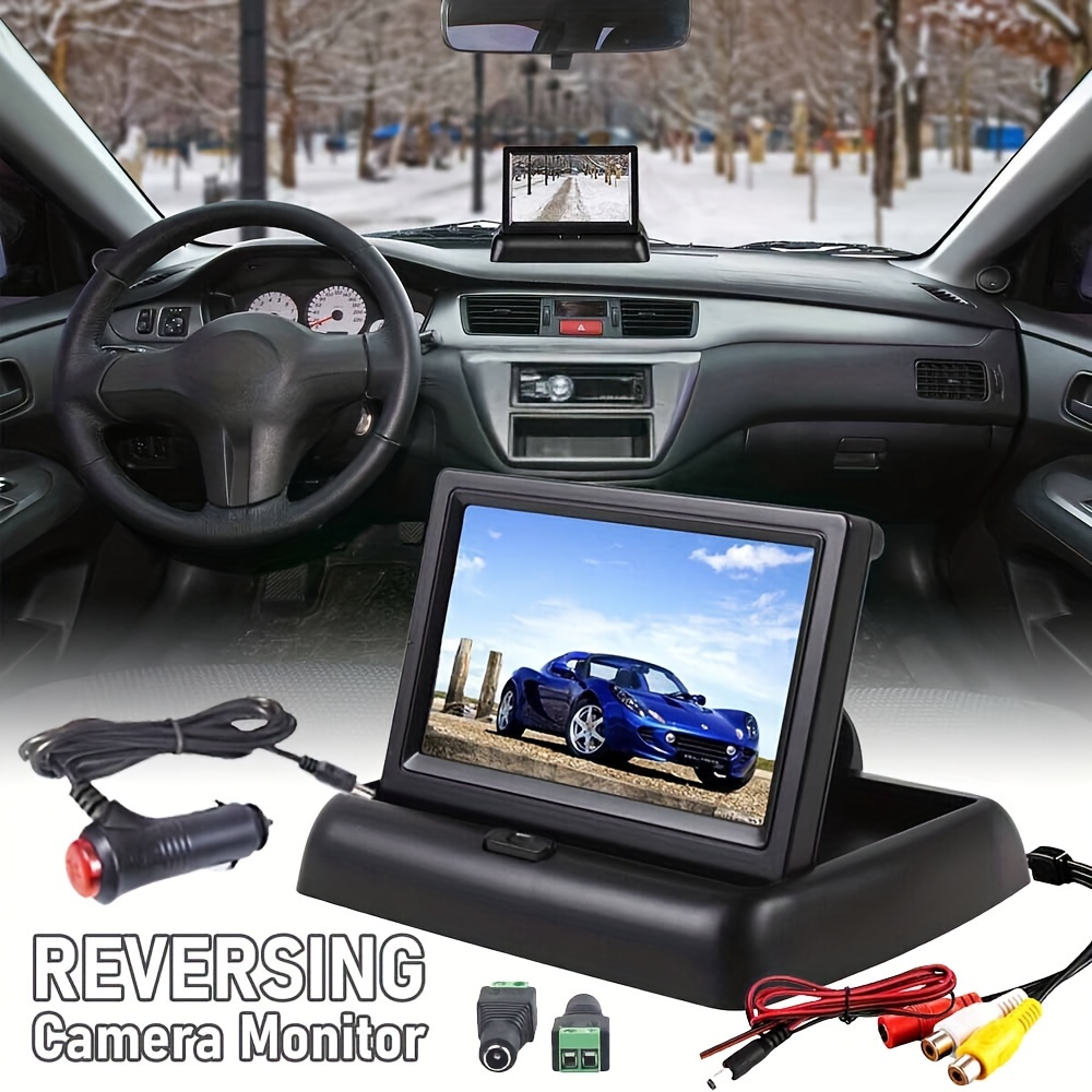 Folden Tft Lcd Screen Monitor 12v Hd Car Rear View Reverse - Temu Malaysia