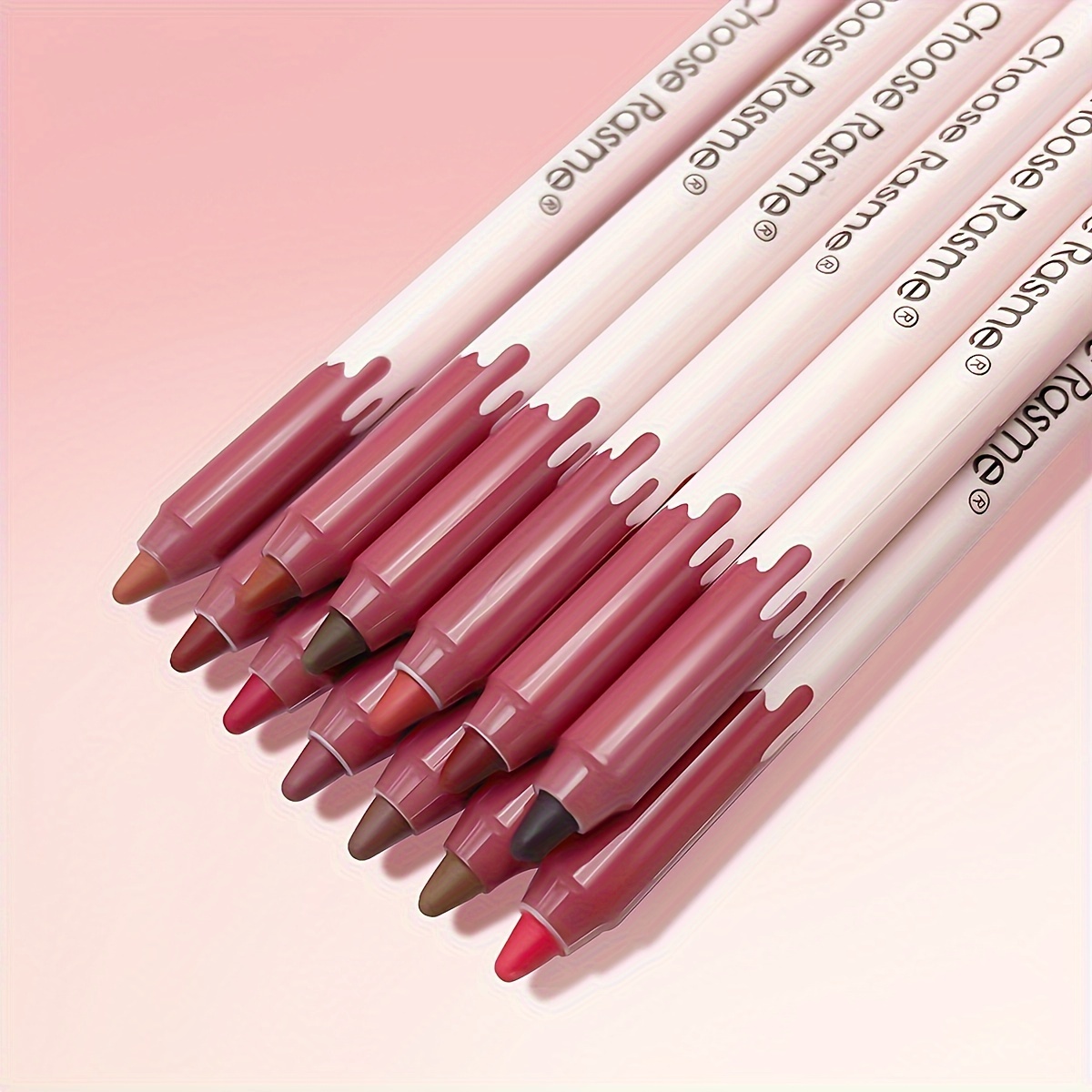 12pcs lip liner set in pink cream shades natural look types red tones ...