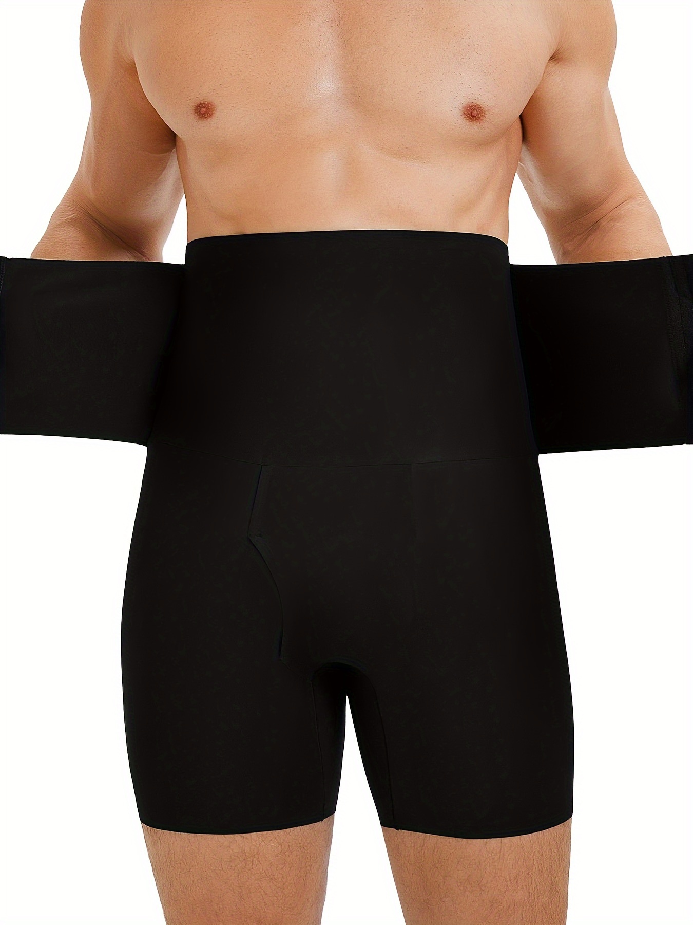 Men Compression Underwear Boxer Brief Hooks Adjust Tummy - Temu