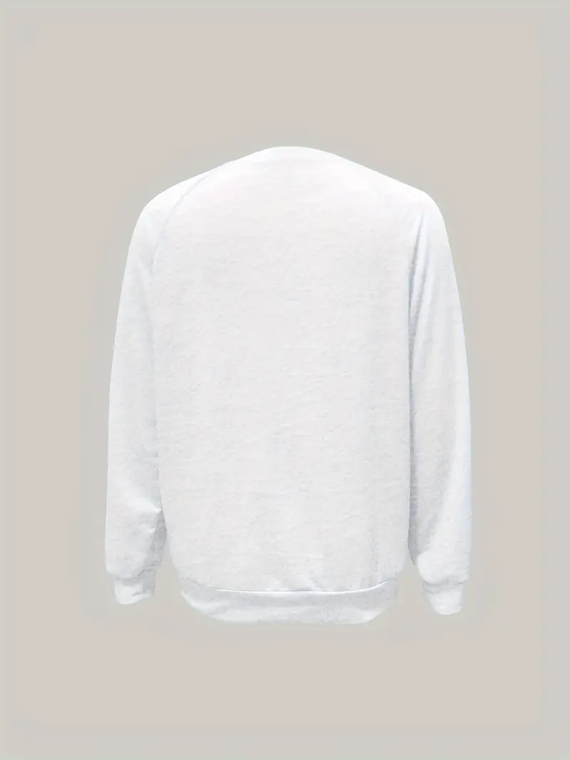 Letter Print Pullover Sweatshirts Long Sleeve Crew Neck Temu Australia
