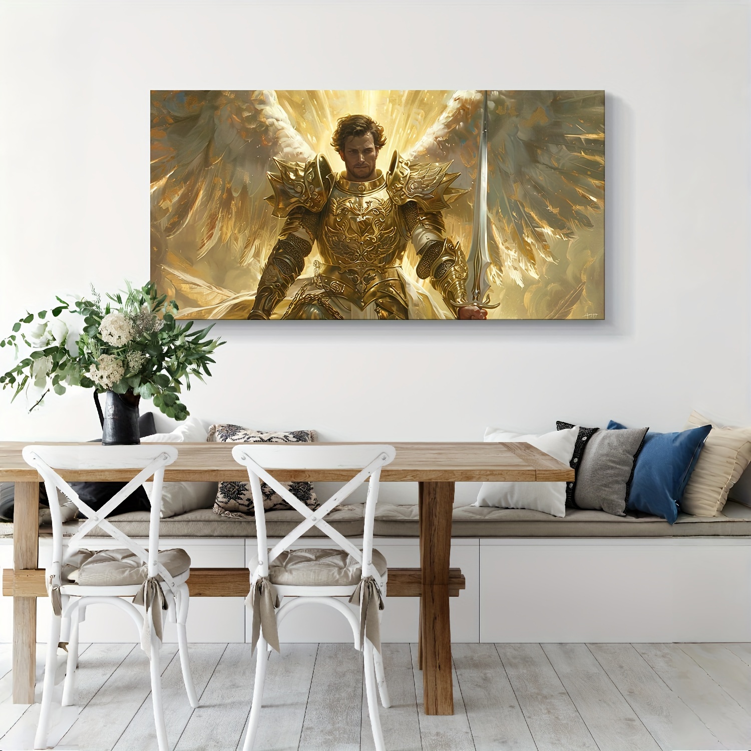 Large Divine Guardian Archangel Michael Canvas Wall Art - Temu