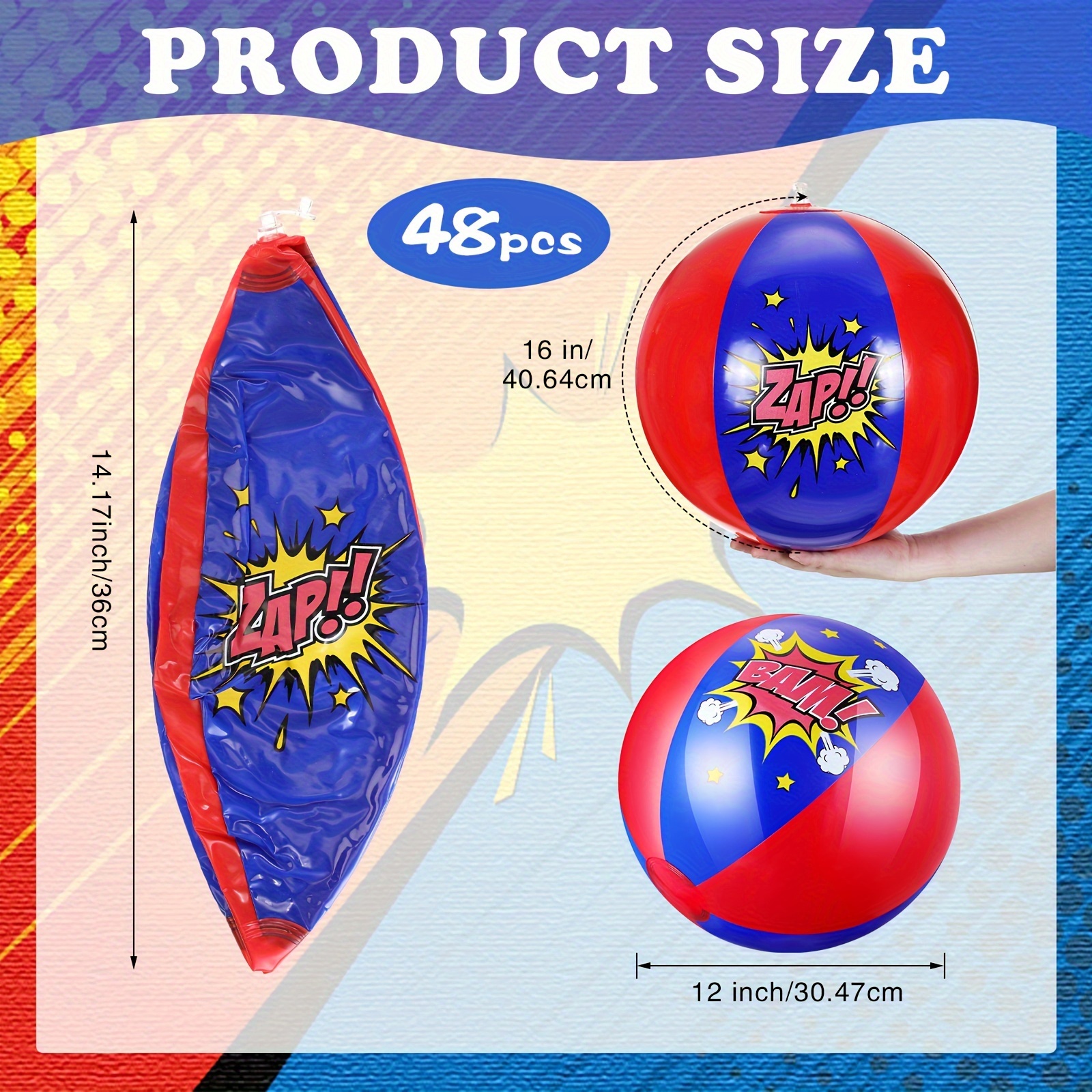 Large Party Inflatable Hero Beach Ball Party Favors Birthday - Temu
