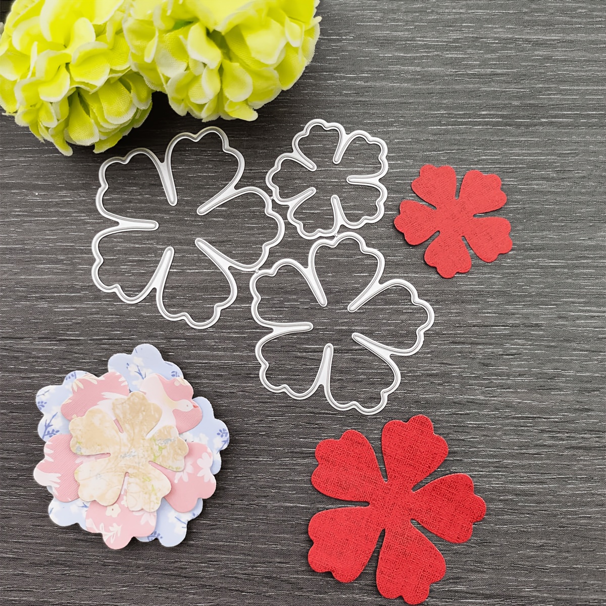 flower cutting dies sold on Temu United States