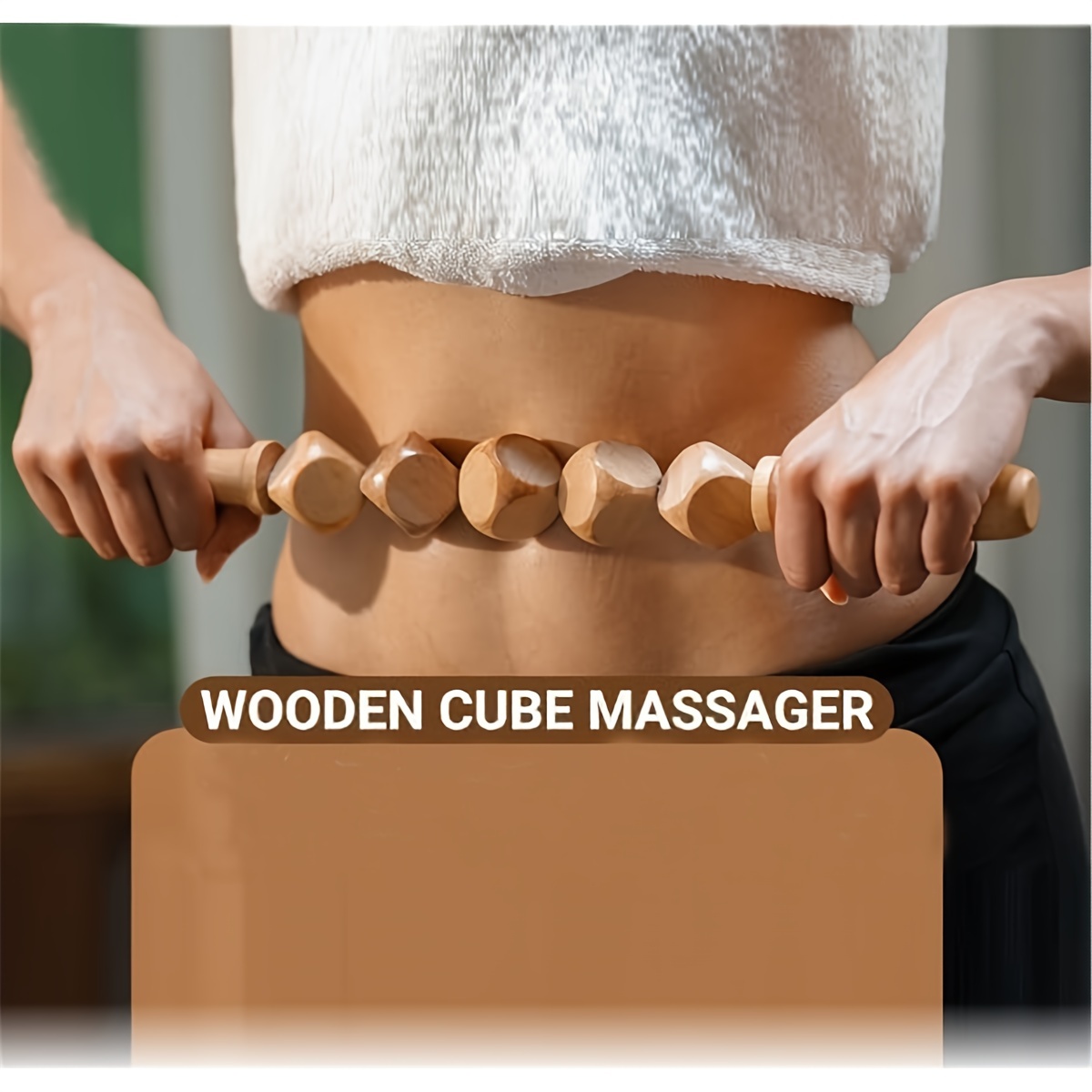 Wooden Massage Roller Tools Set For Myofascial Release Muscle Relaxation 4 Piece Body