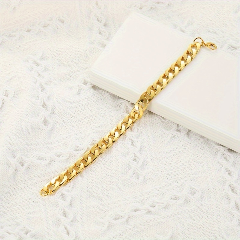 Hip Hop Fashion Men's Chain Bracelet Necklace Minimalist - Temu Portugal