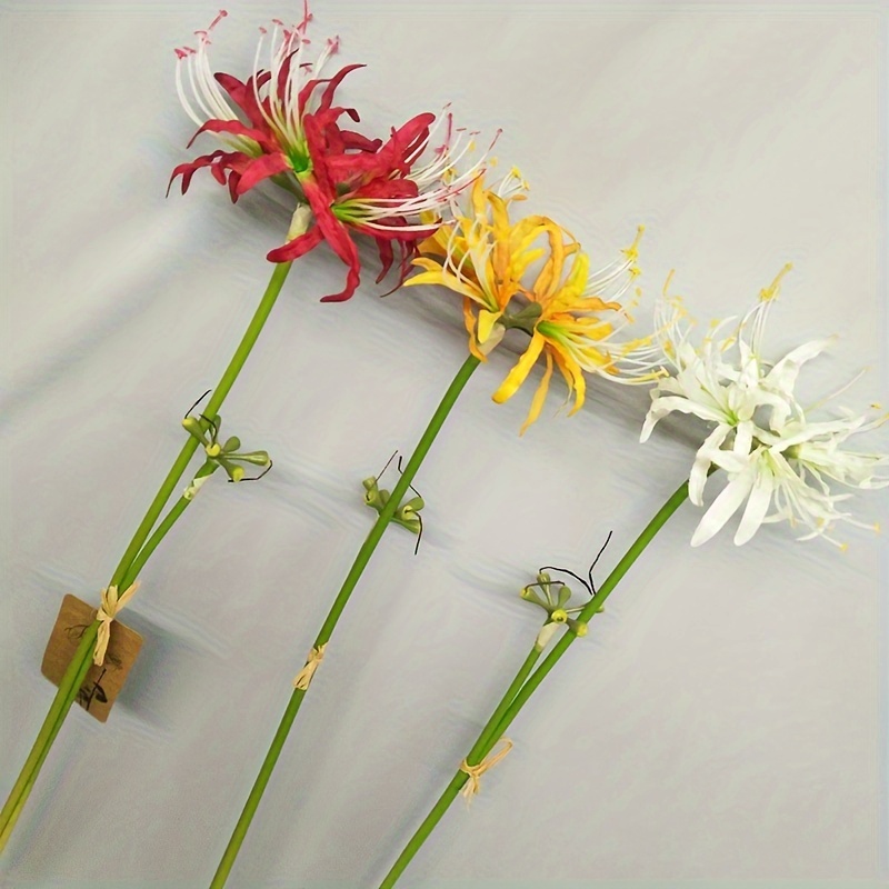 1pc artificial spider lily red flower room decor wedding photo prop ...