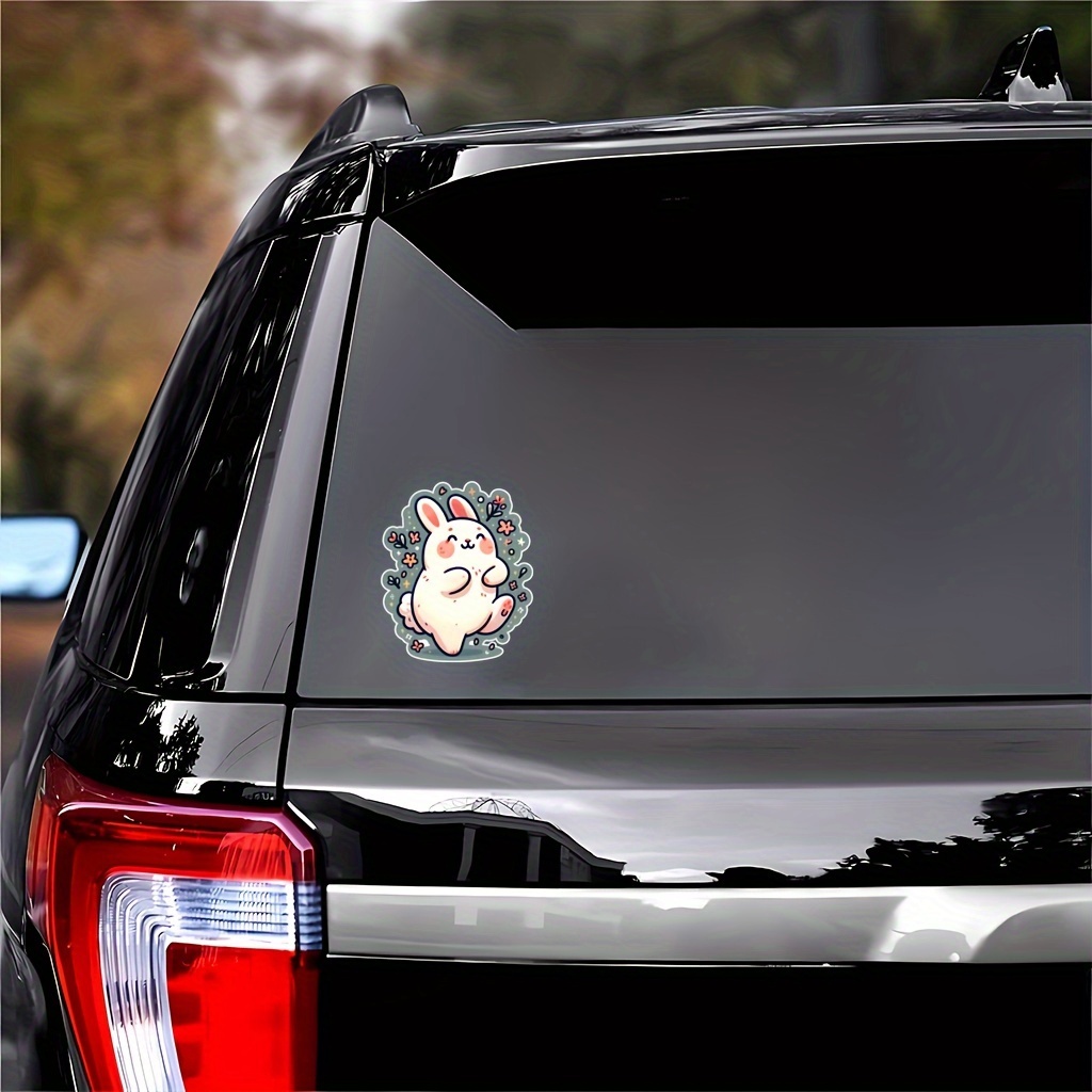 Funny Animal Cute Cartoon Bunny Stickers Suitable Cars - Temu Canada