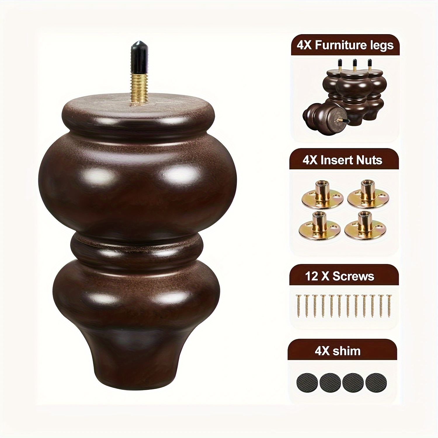 wooden furniture legs sofa legs package round sofas Temu
