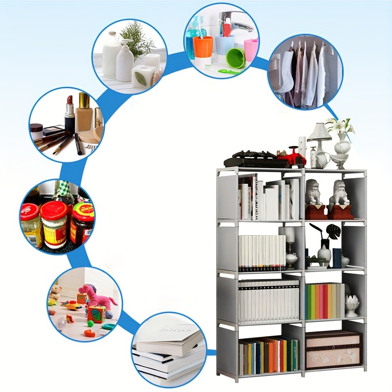 Versatile Plastic Storage Rack Shelves Modern Freestanding - Temu