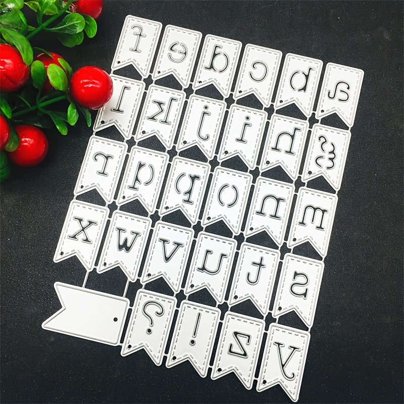 Craft Your Own Cards: Metal Embossing Dies With Numbers 0-9 & Letters A ...