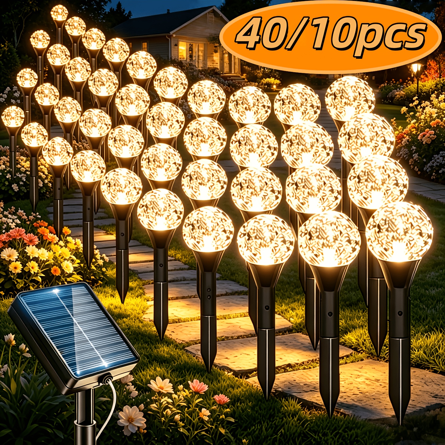 solar lights outdoor sold on Temu United States