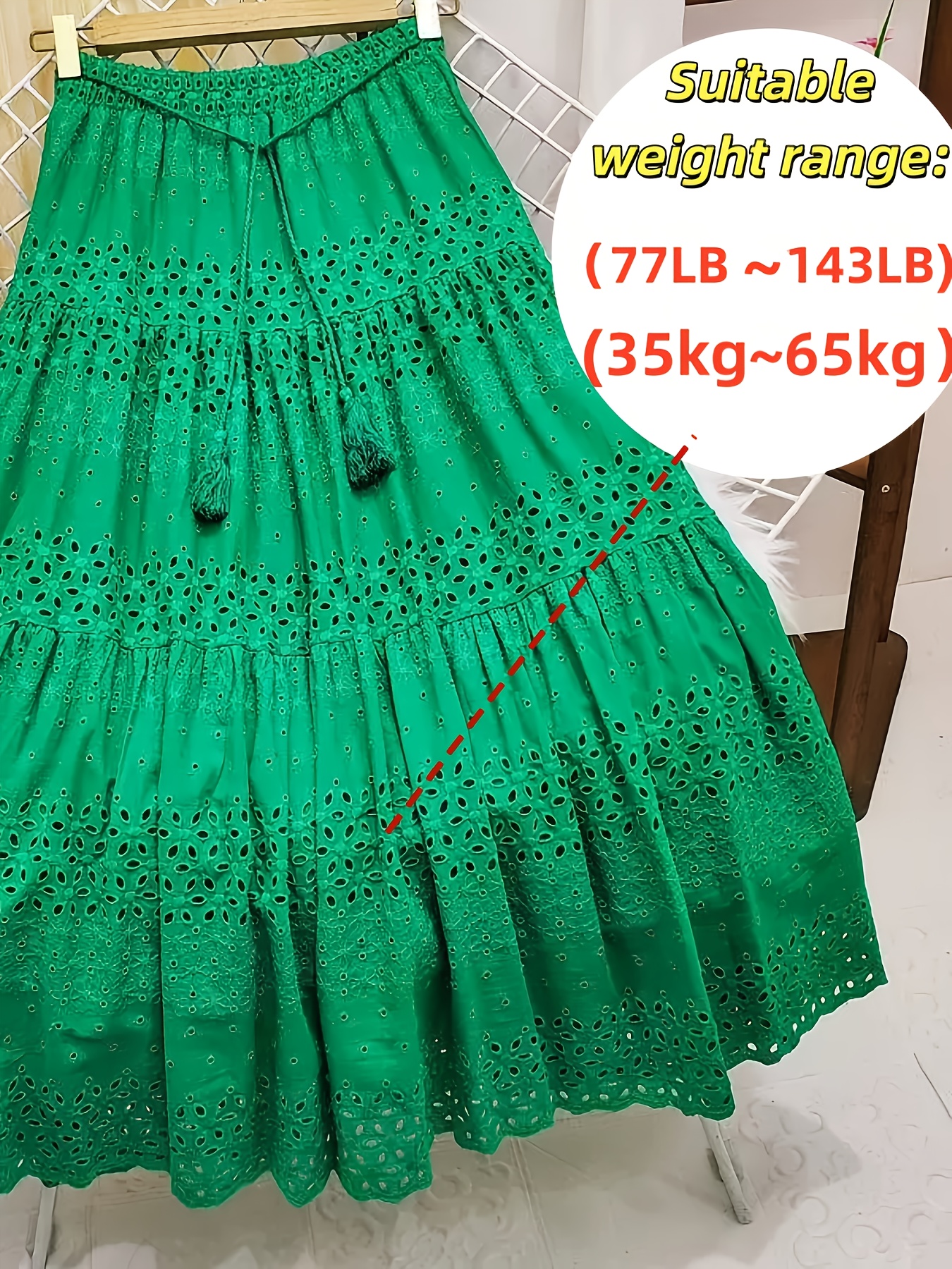bohemian skirts sold on Temu United States