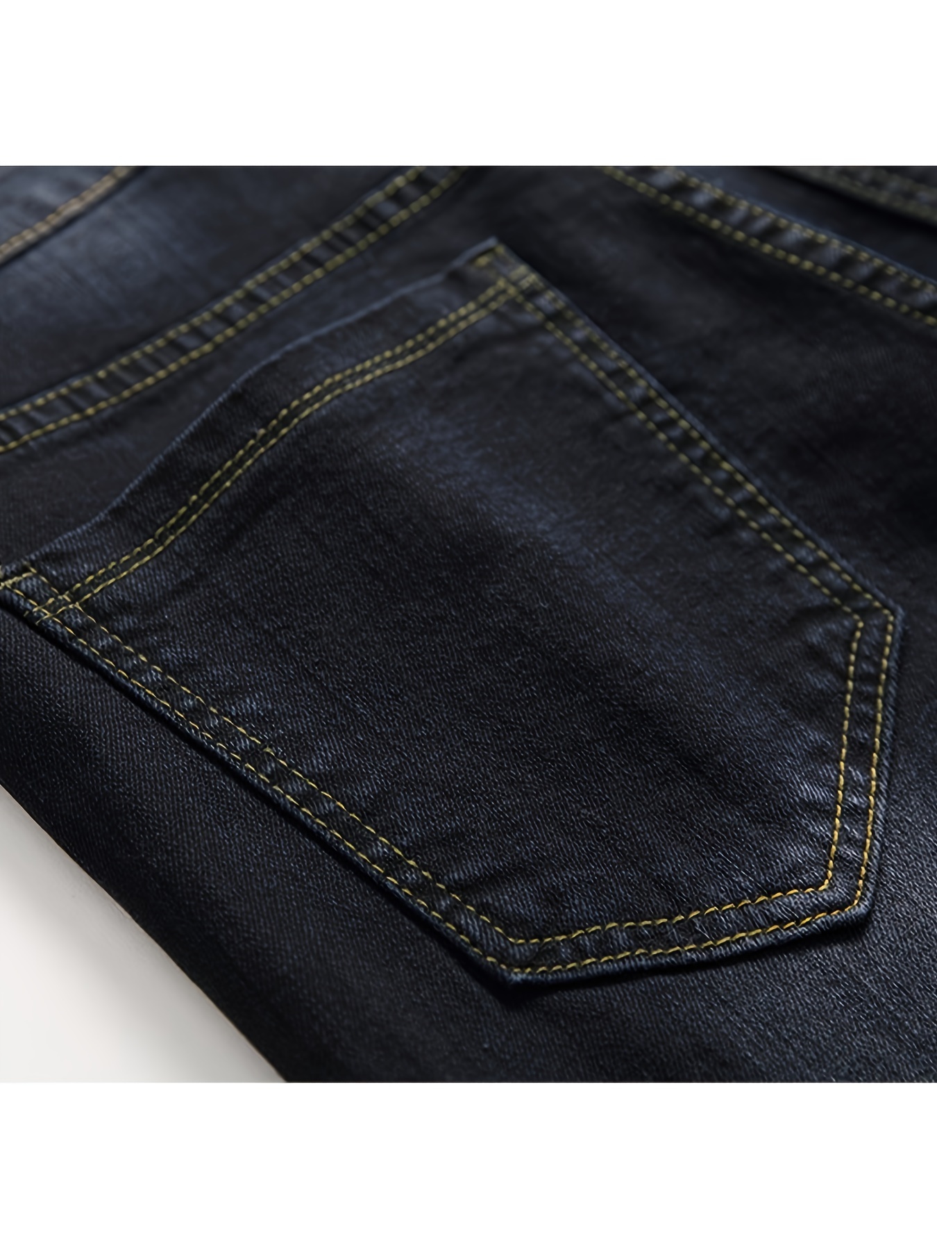 Men's Stretch Slim Fit Jeans Ripped Skinny Straight Leg - Temu