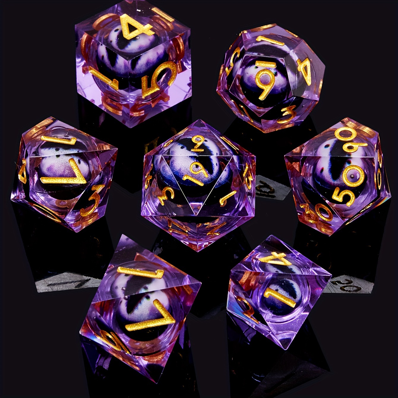 テーブ キャラクターボードゲーム用の ドボールデザインレジンサイコロ なD20 D12 D10 - Temu Japan