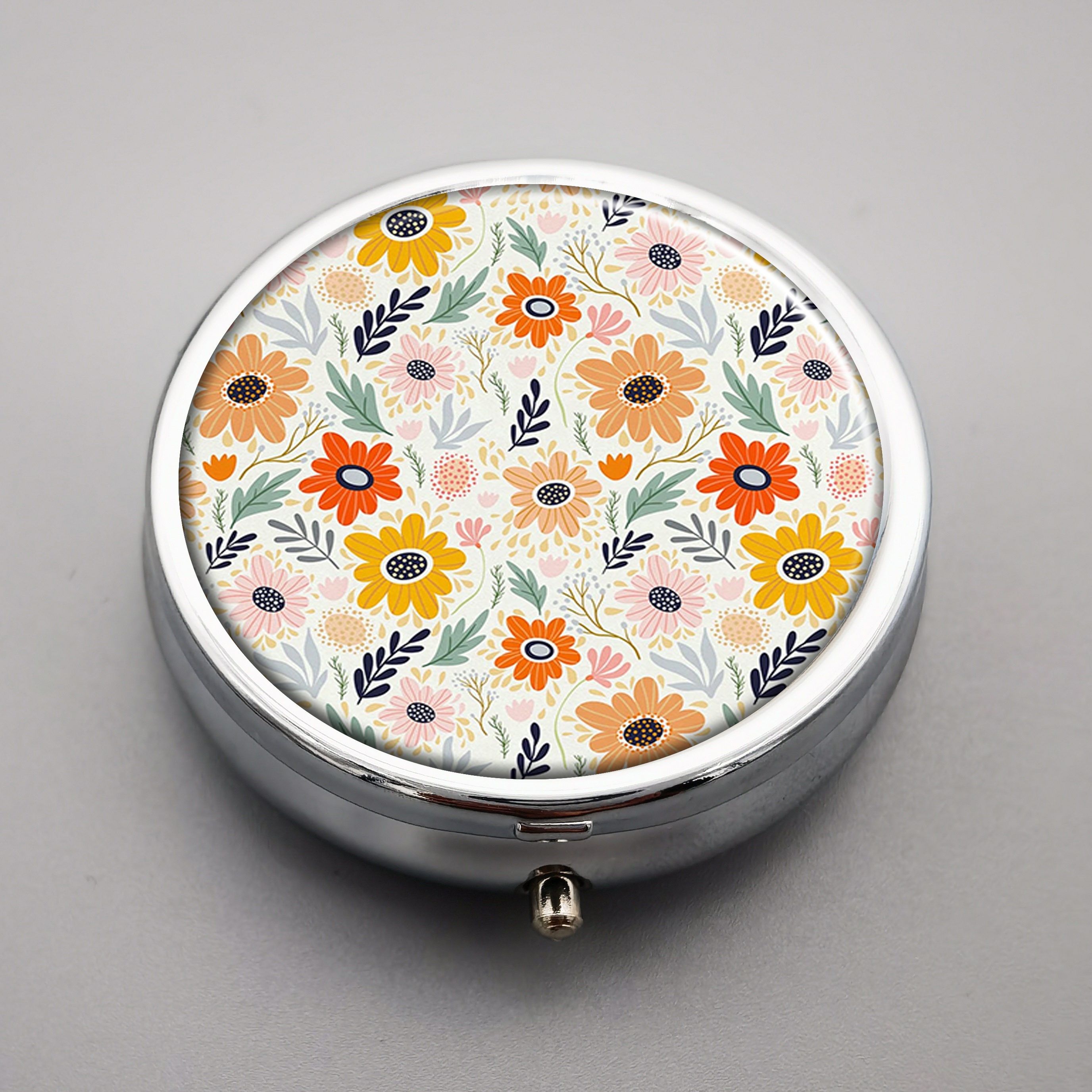 Adorable Flower Pill Box 3 Compartment Pill Case Portable - Temu Australia