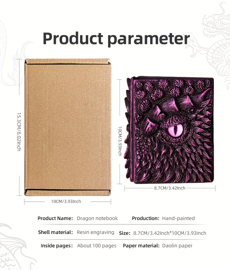 Mini Loose leaf Hand Ledger Pocket Notebook Dark Purple - Temu Canada