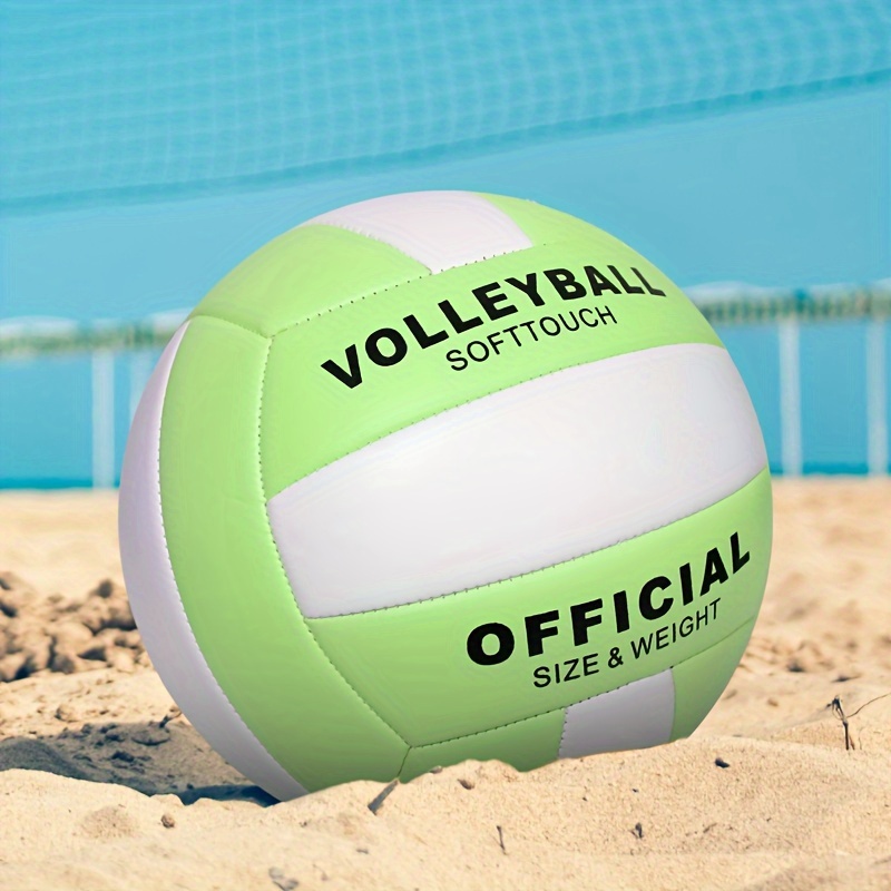 1pc Light Green Volleyball With Air Needle & Net Bag, Suitable For ...