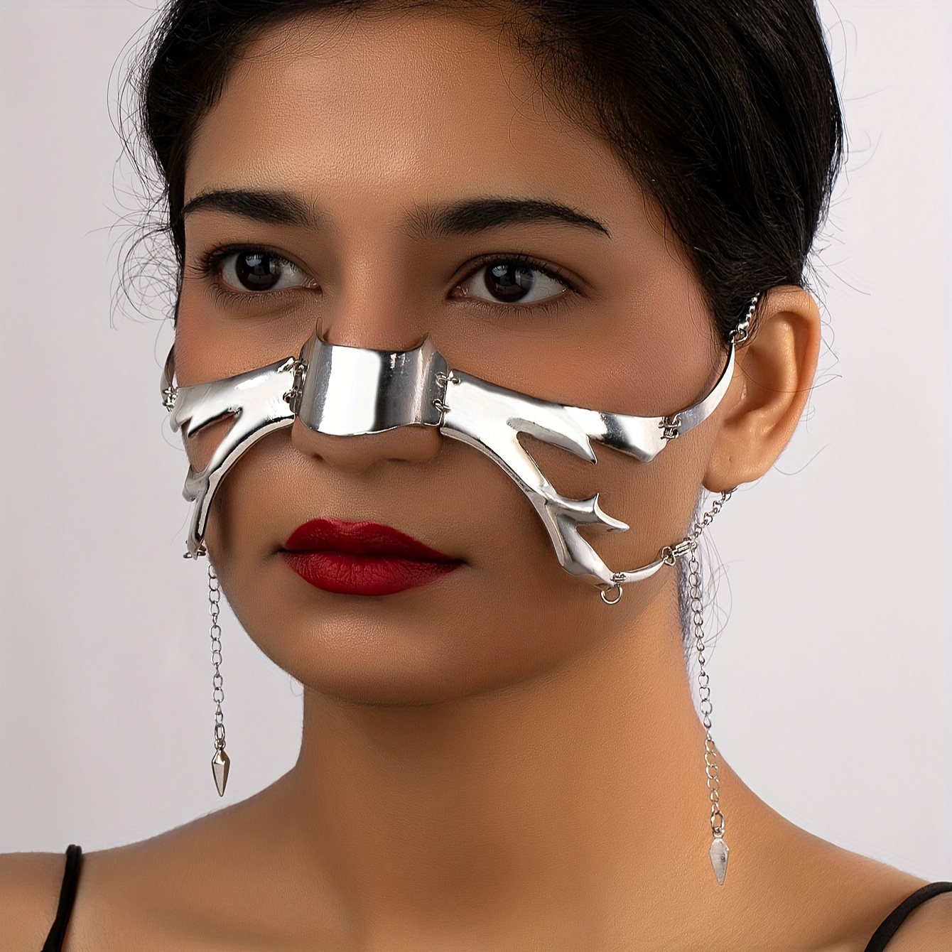 Irregular Punk Style Fluid Face Decoration Nose Decoration - Temu ...