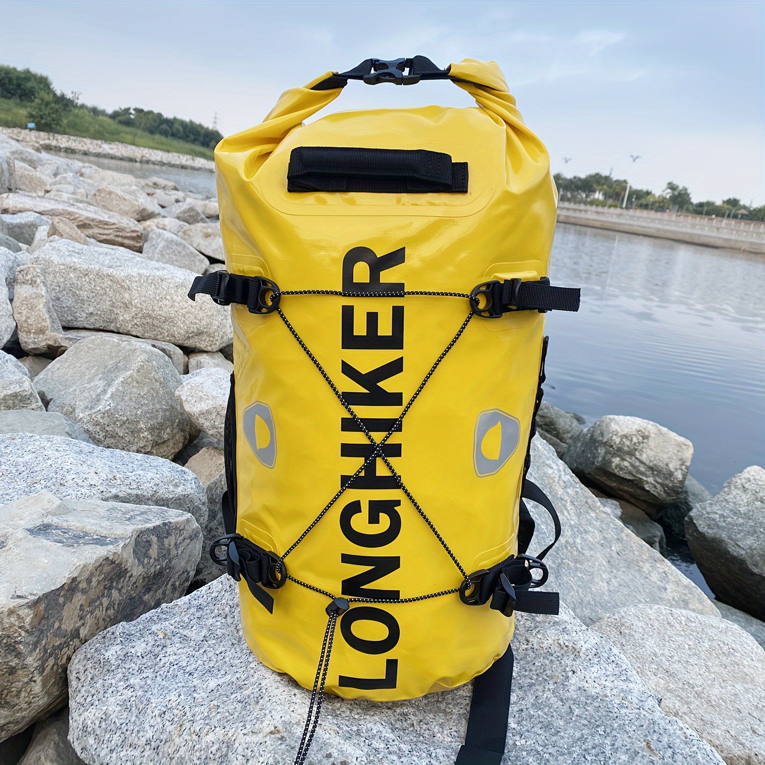 30l Waterproof Hiking Backpack Durable Pvc Adjustable Fit For Men Women ...