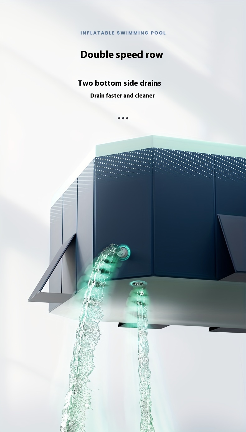 Large Pvc Top Ring Inflatable Swimming Pool Set Accessories - Temu ...