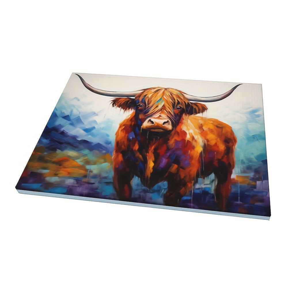 Graffiti Cow Canvas Wall Art Funny Canvas Painting Wall - Temu Canada