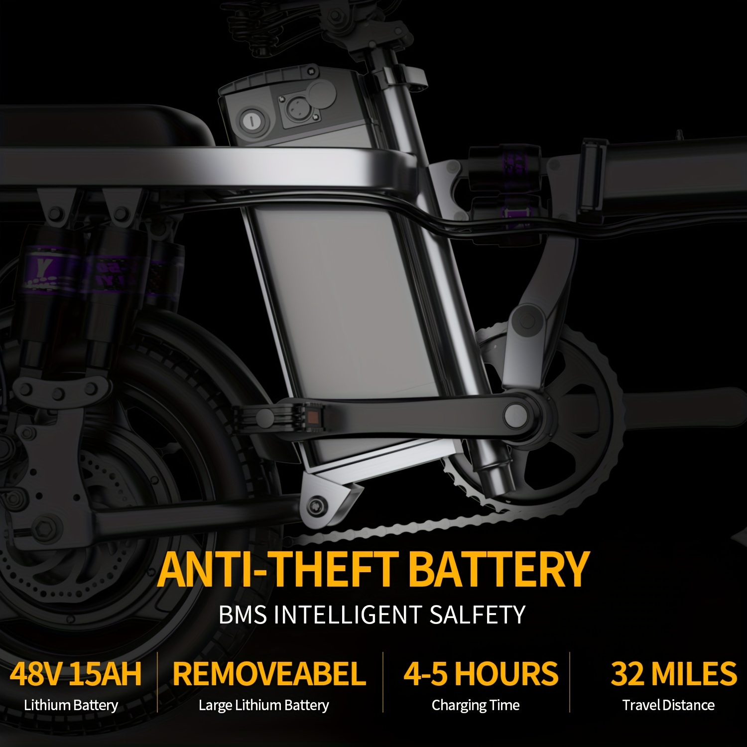Electric Bike, 400w (500 ) Motor, 14" Tires, 20mph 35miles Range Ebikes ...