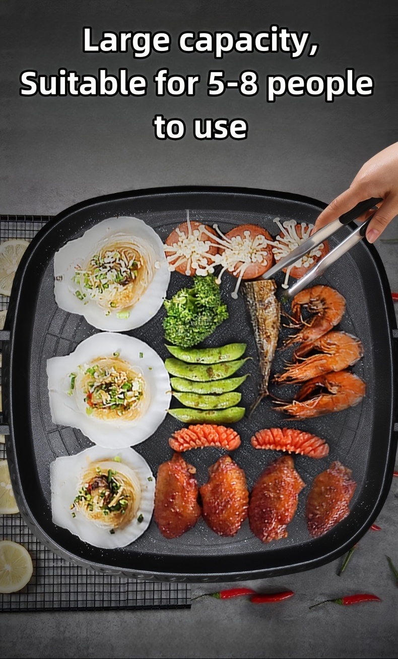 1pc Korean Style Non Stick Bbq Grill Pan Maifan Coated - Temu