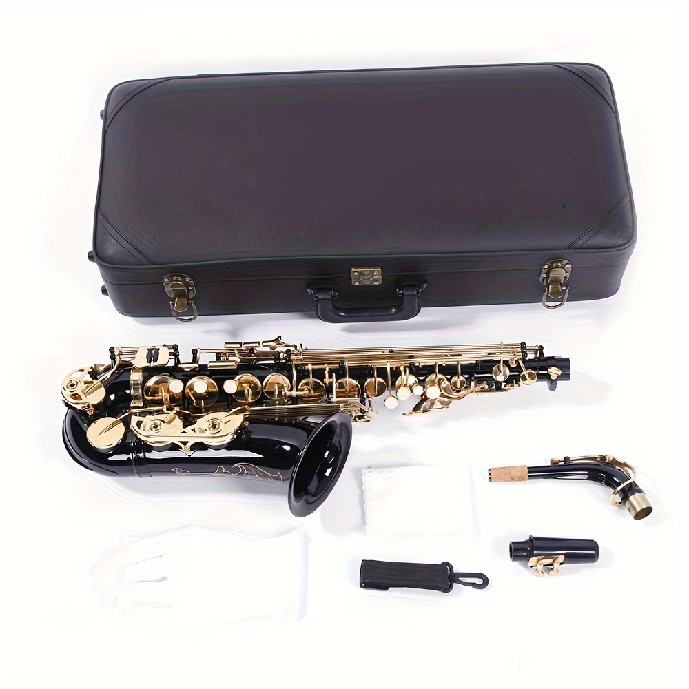 Black Alto Saxophone For Students Beginners Body Carved Pearl Shell ...
