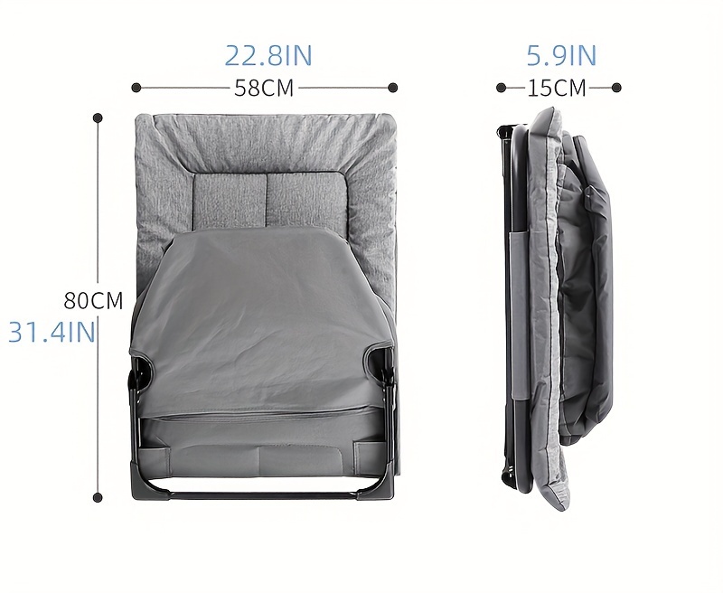 Foldable Chair Office Mini Nap Bed Lazy Sofa Multi Functional Recliner ...