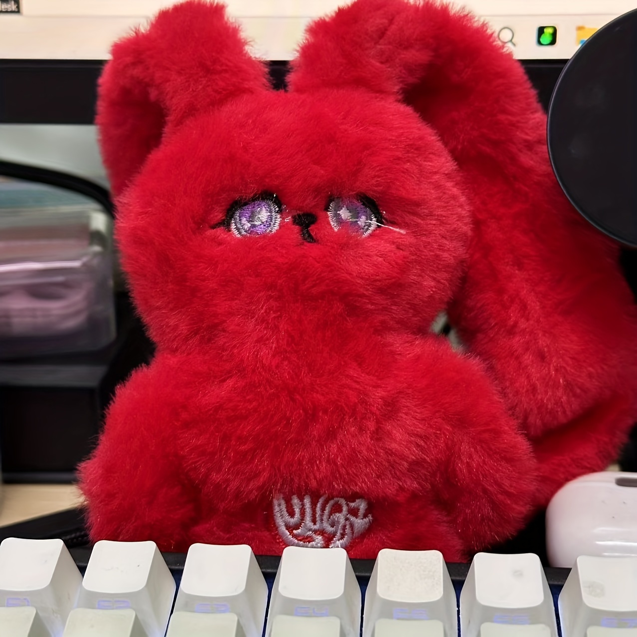 Plush Rabbit Fur Keychain Cartoon Celebrity Inspired Fluffy - Temu