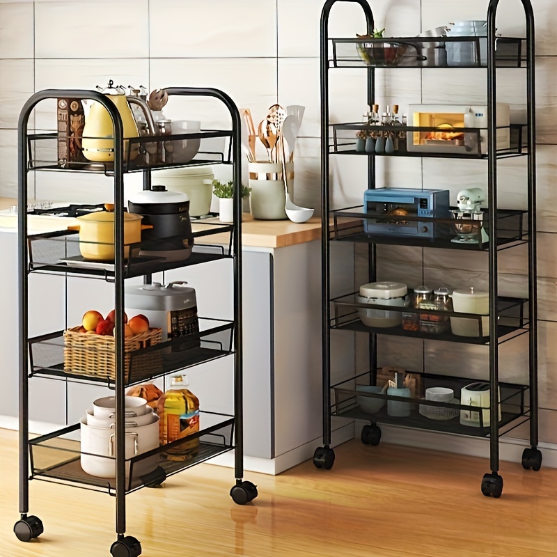 3 tier Storage Utility Cart Handles Wheels Versatile - Temu