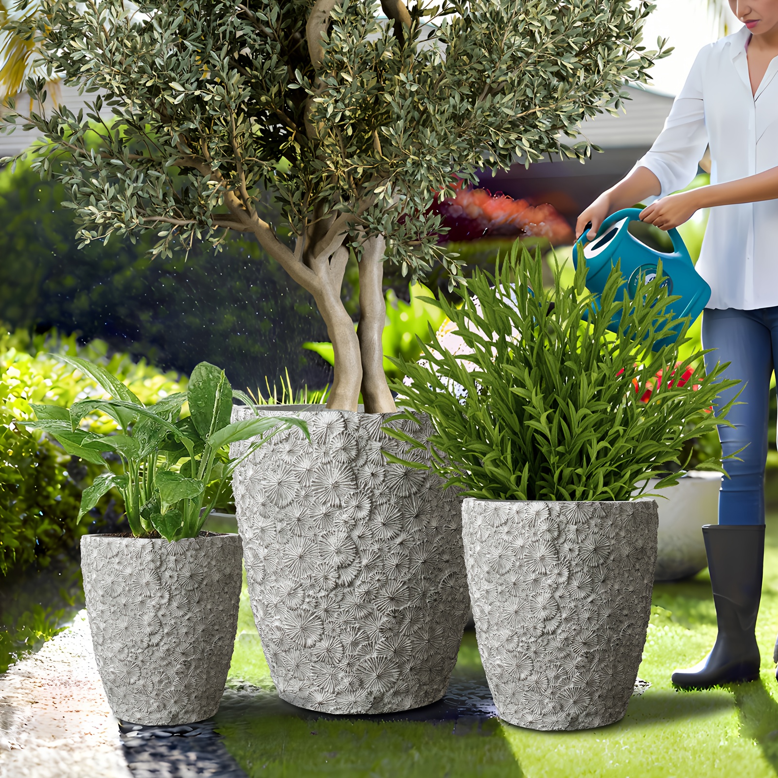 extra large pots for outdoor plants sold on Temu United States