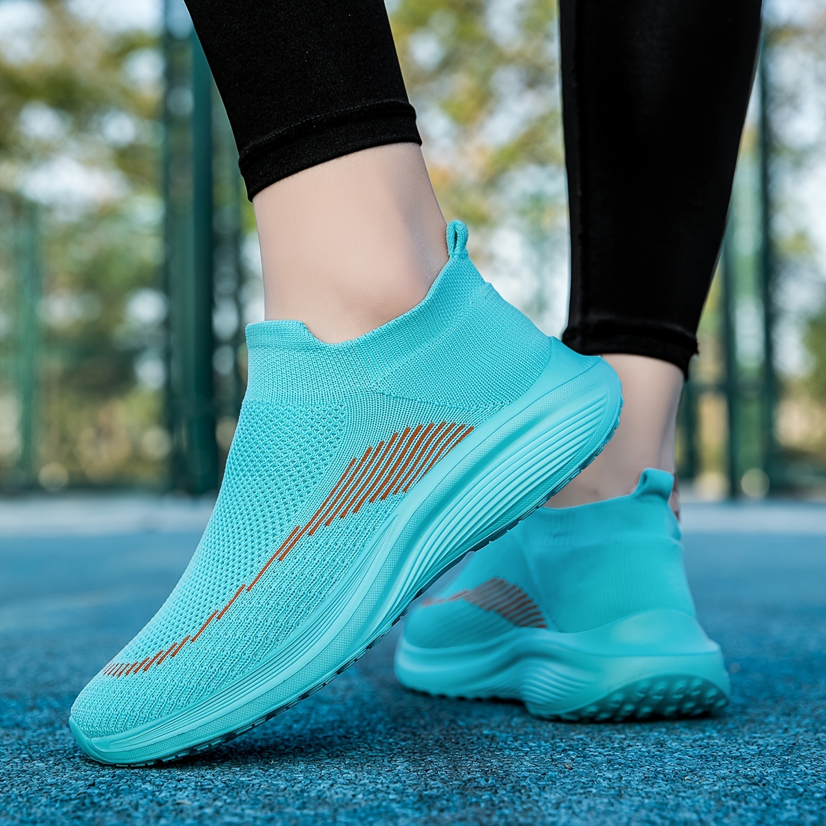 Slip Sock Shoes Unisex Trendy Solid Woven Knit Breathable - Temu Canada