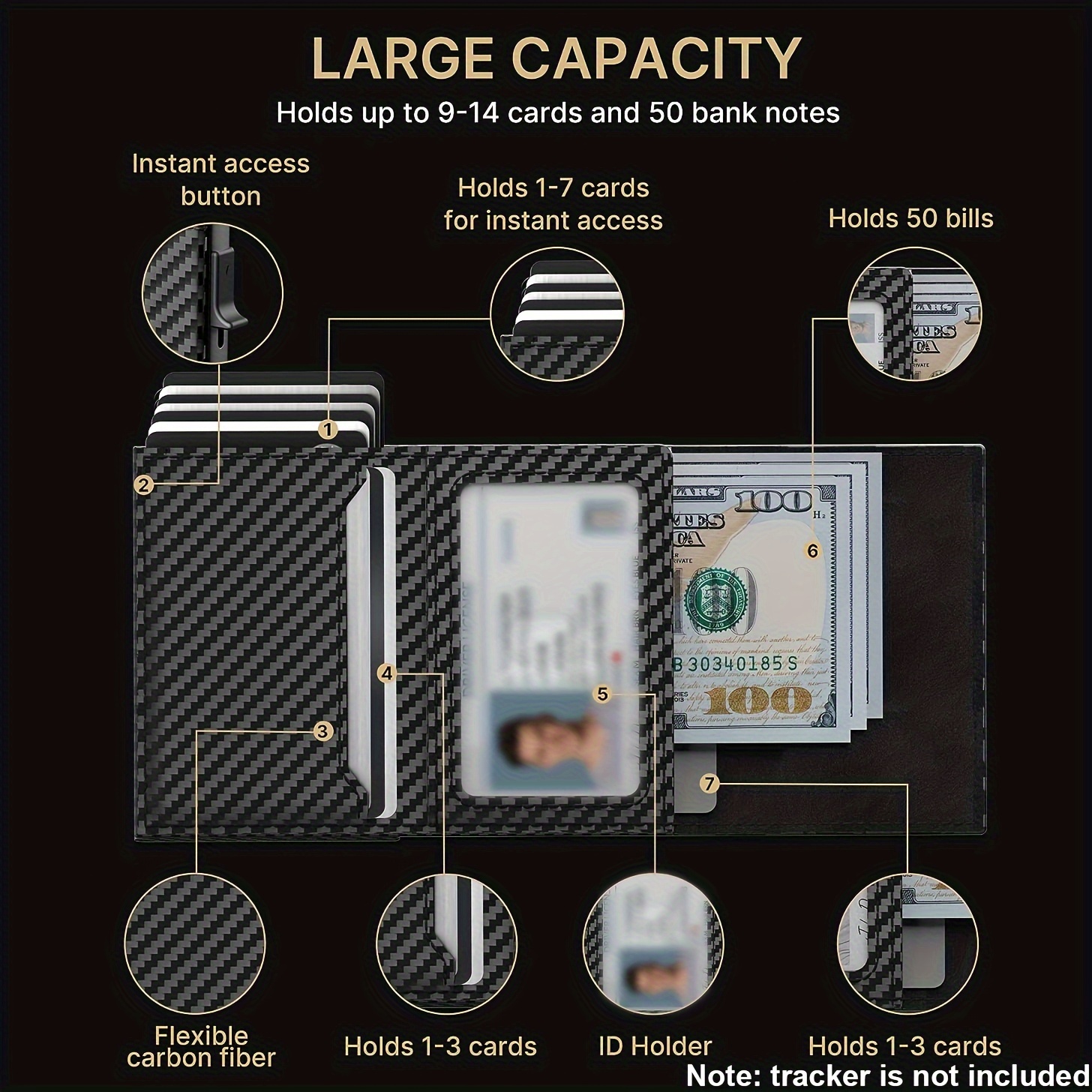 mens smart wallet card holder for airtag compatible with rfid blocking ...