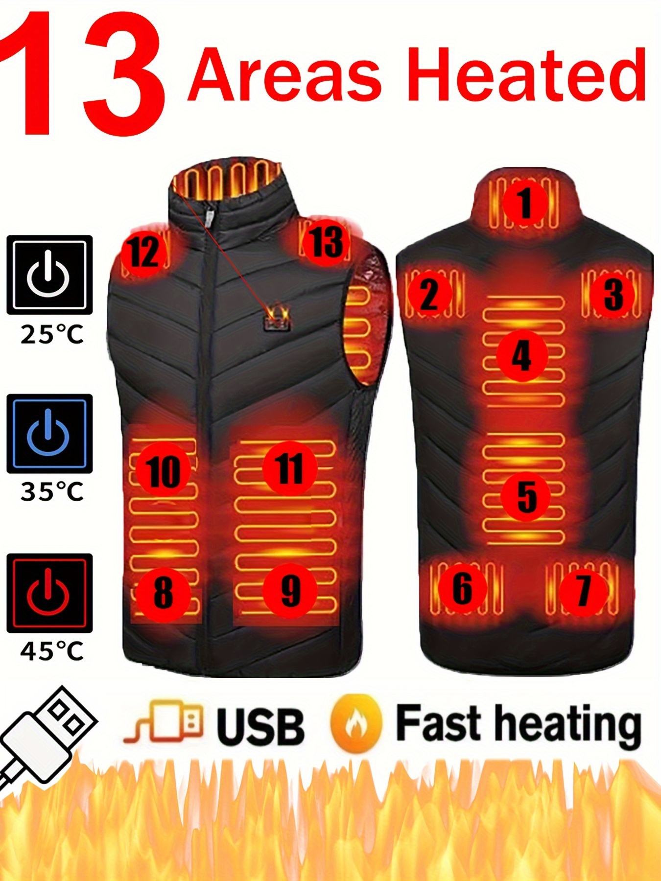 heated vest sold on Temu United States