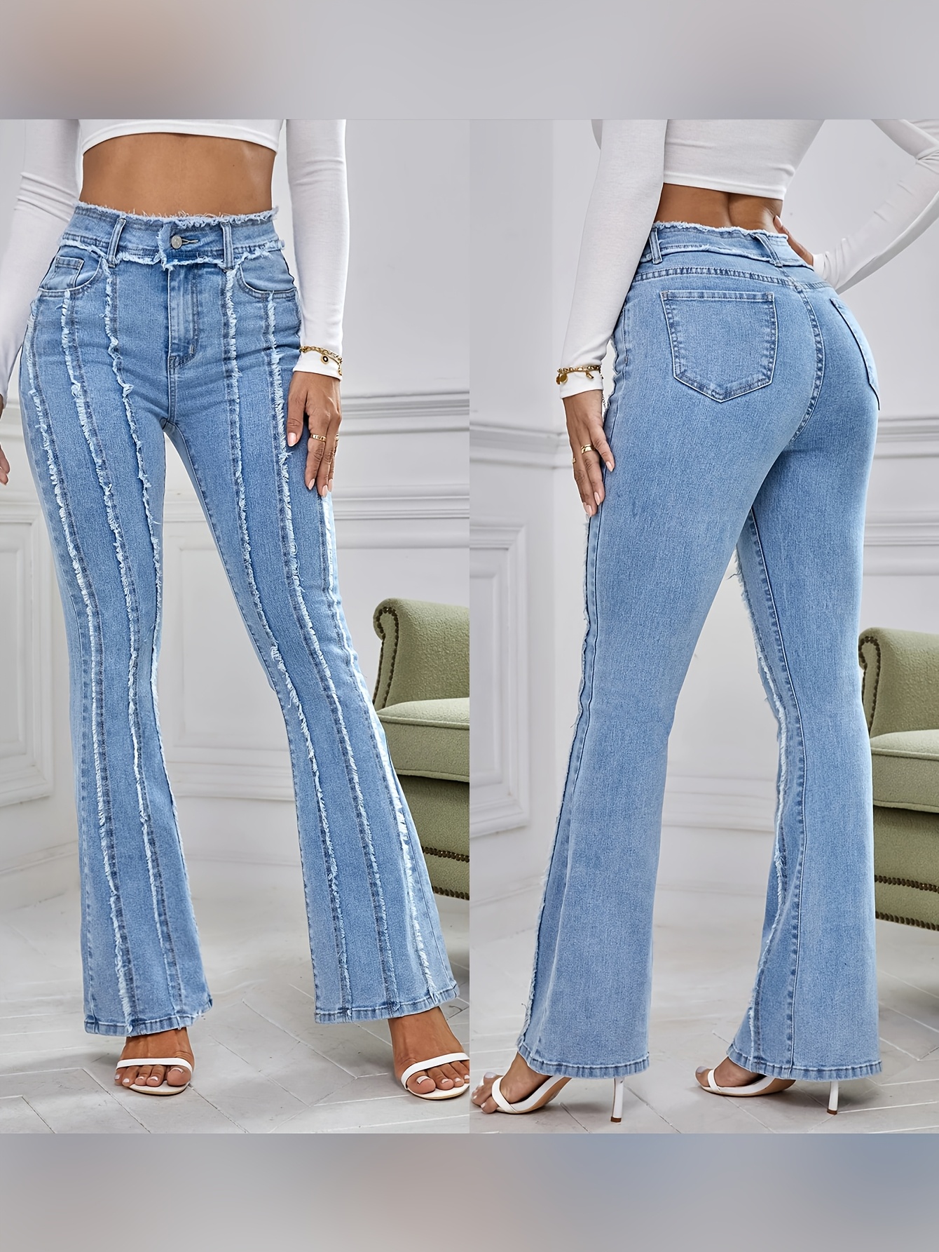 blue skinny jeans mens sold on Temu United States