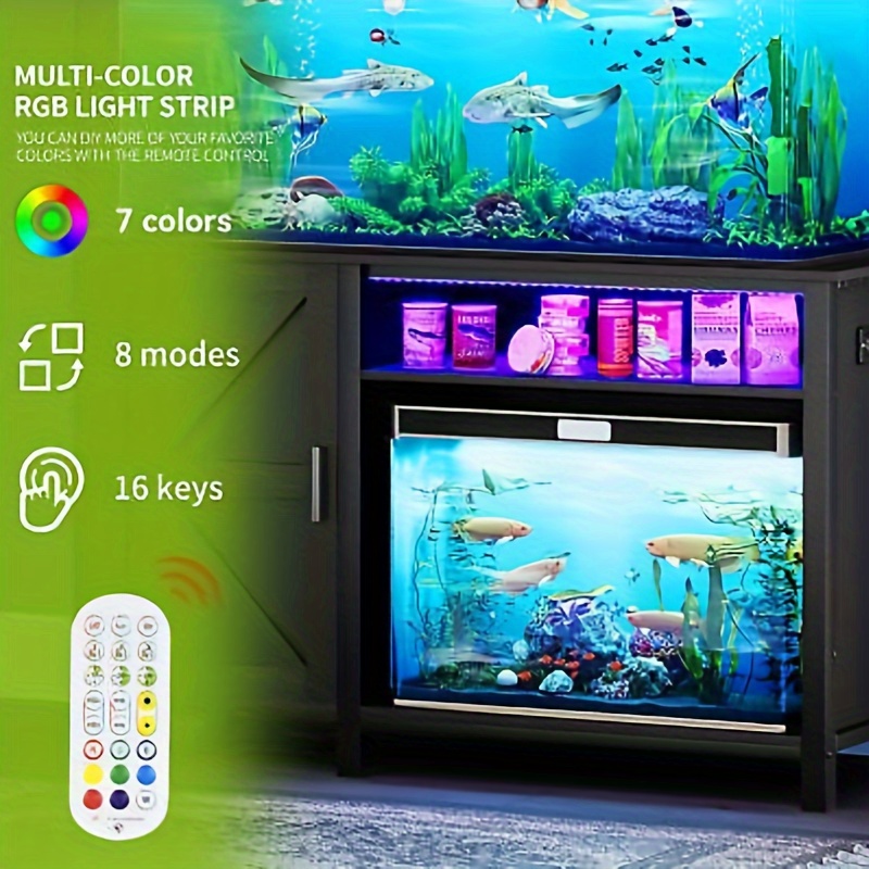 Outdoorvibe Heavy Duty Aquarium Stand For 55 75 Gallon Fish Tanks With ...