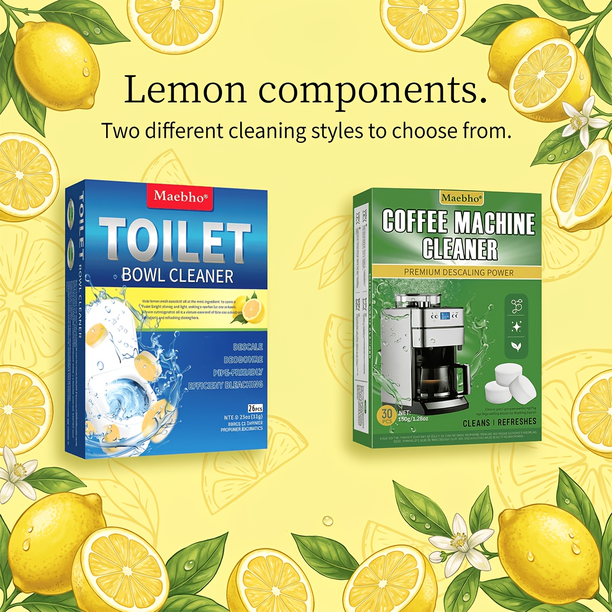 coffee machine cleaning tablets sold on Temu United States
