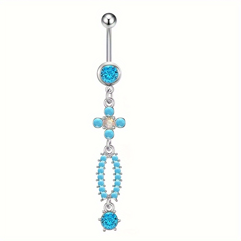Simple Style Synthetic Heart & Star June Birthstone Belly Button Rings ...