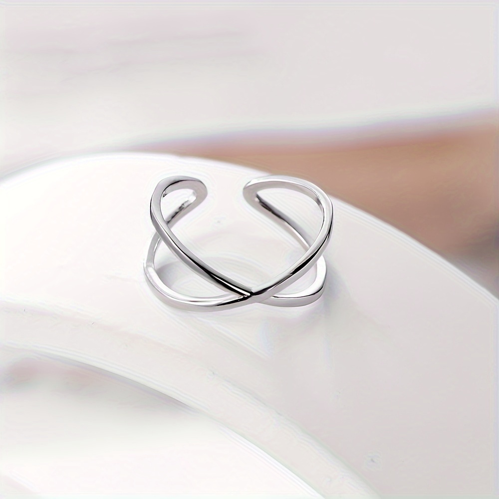 925 Sterling Silver Personality Simple Hollow Cross Open - Temu Portugal