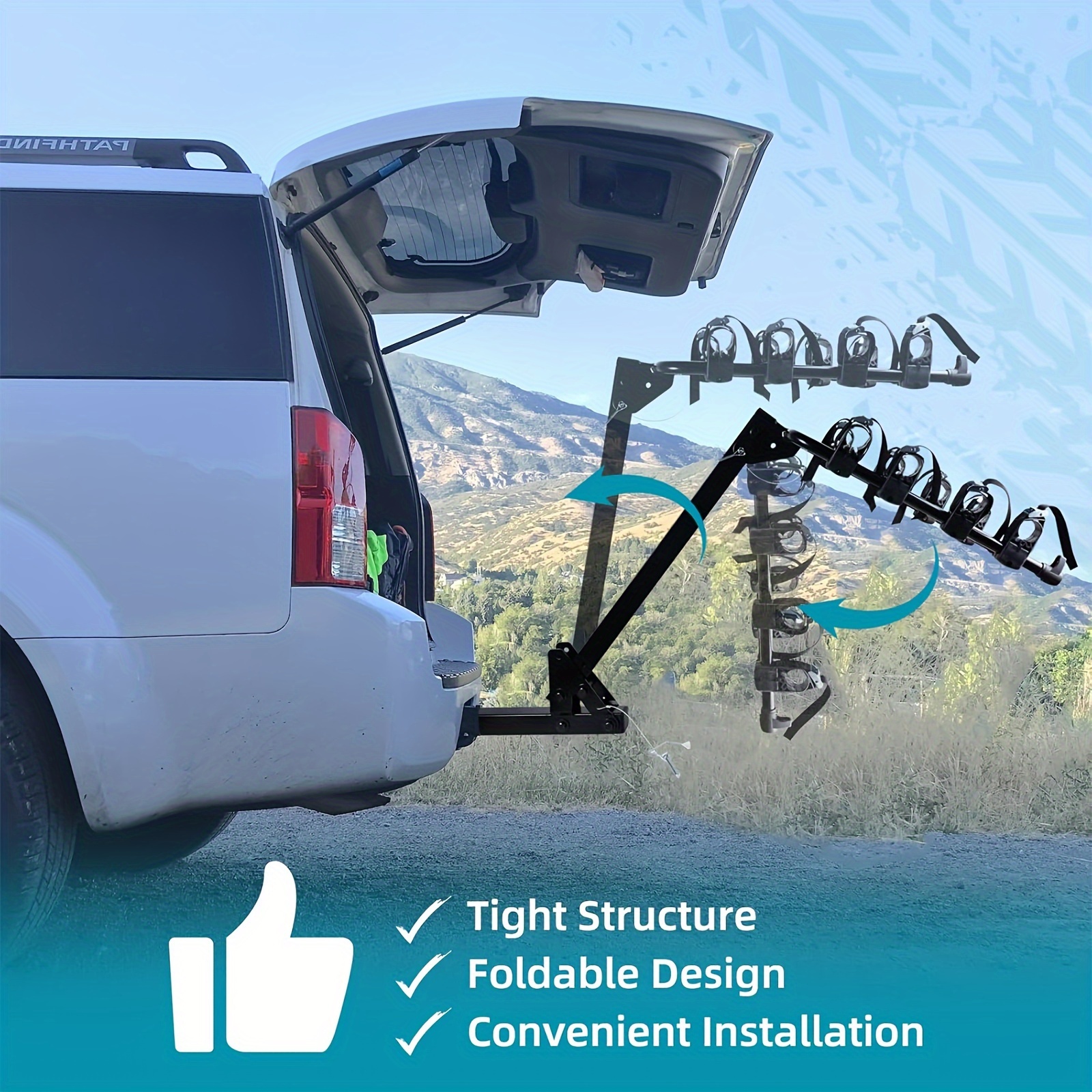 heavy duty hitch mount rack receiver tiltable - Temu