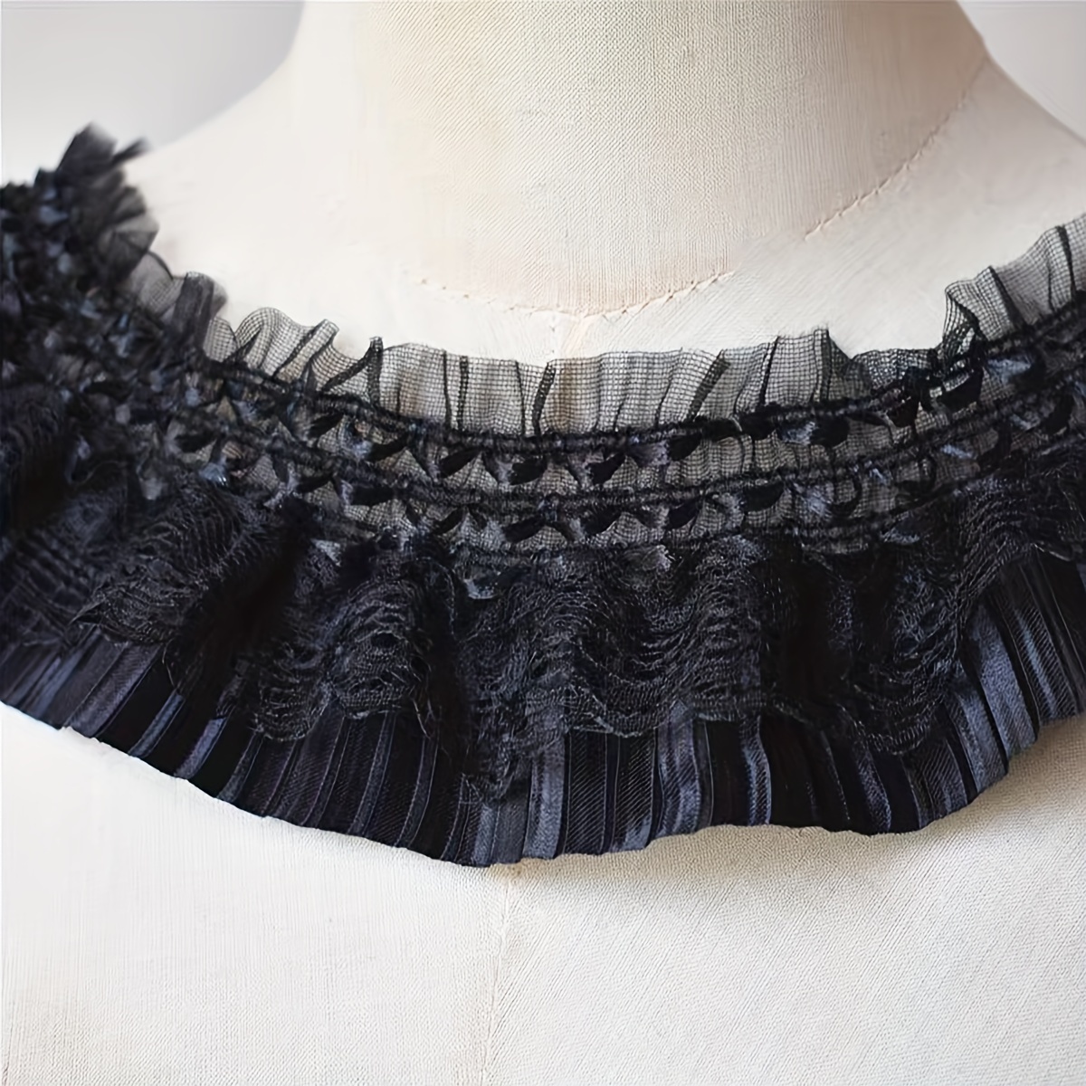 elegant stretch lace trim roll 1.5 yards wide black white Temu United Kingdom
