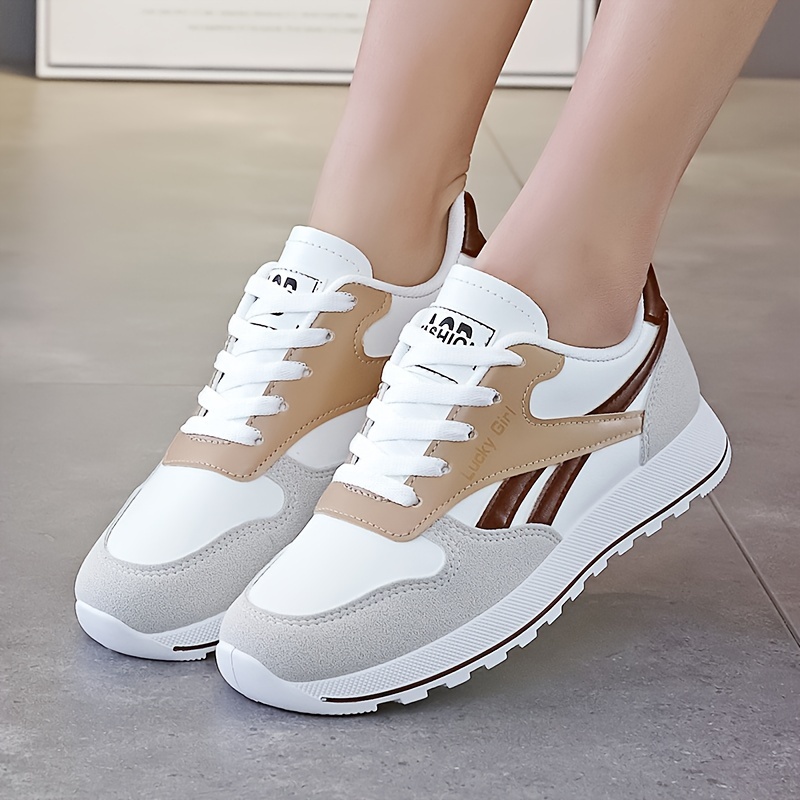 Colorblock Casual Sneakers Women s Lace Lightweight Soft - Temu Canada