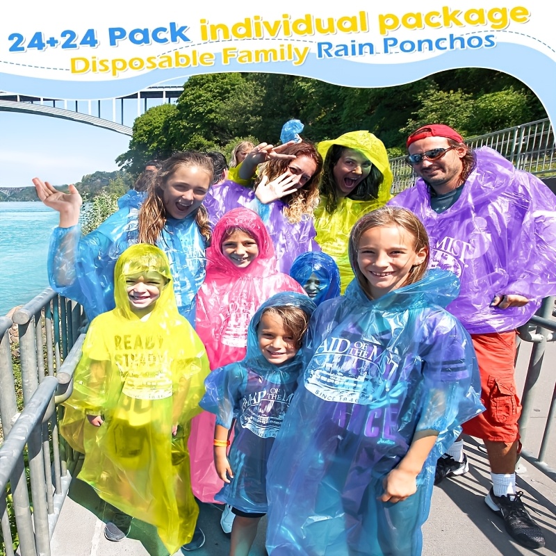 Multicolor Disposable Rain Ponchos Thick Plastic - Temu