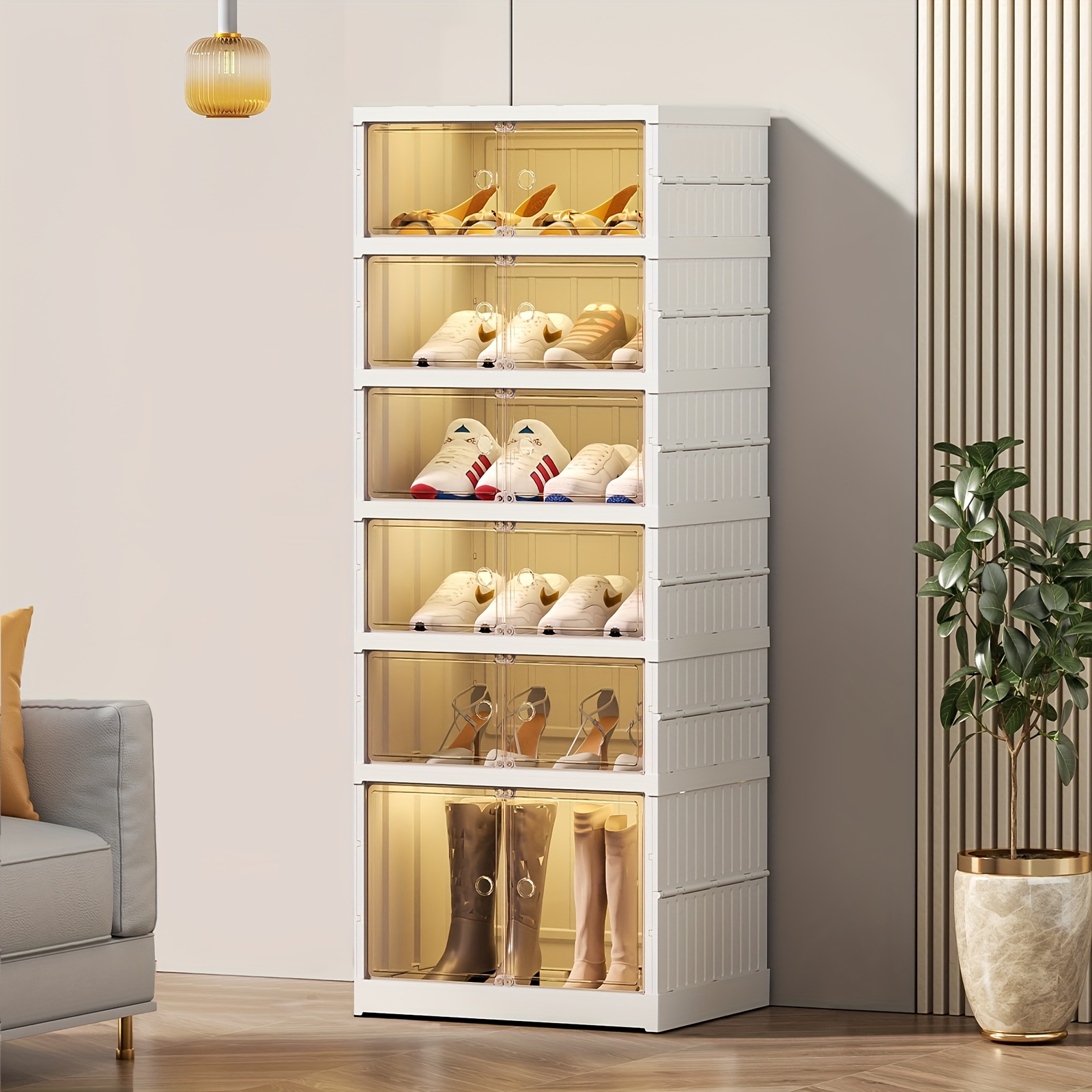 collapsible shoe rack organizer foldable shoe Temu