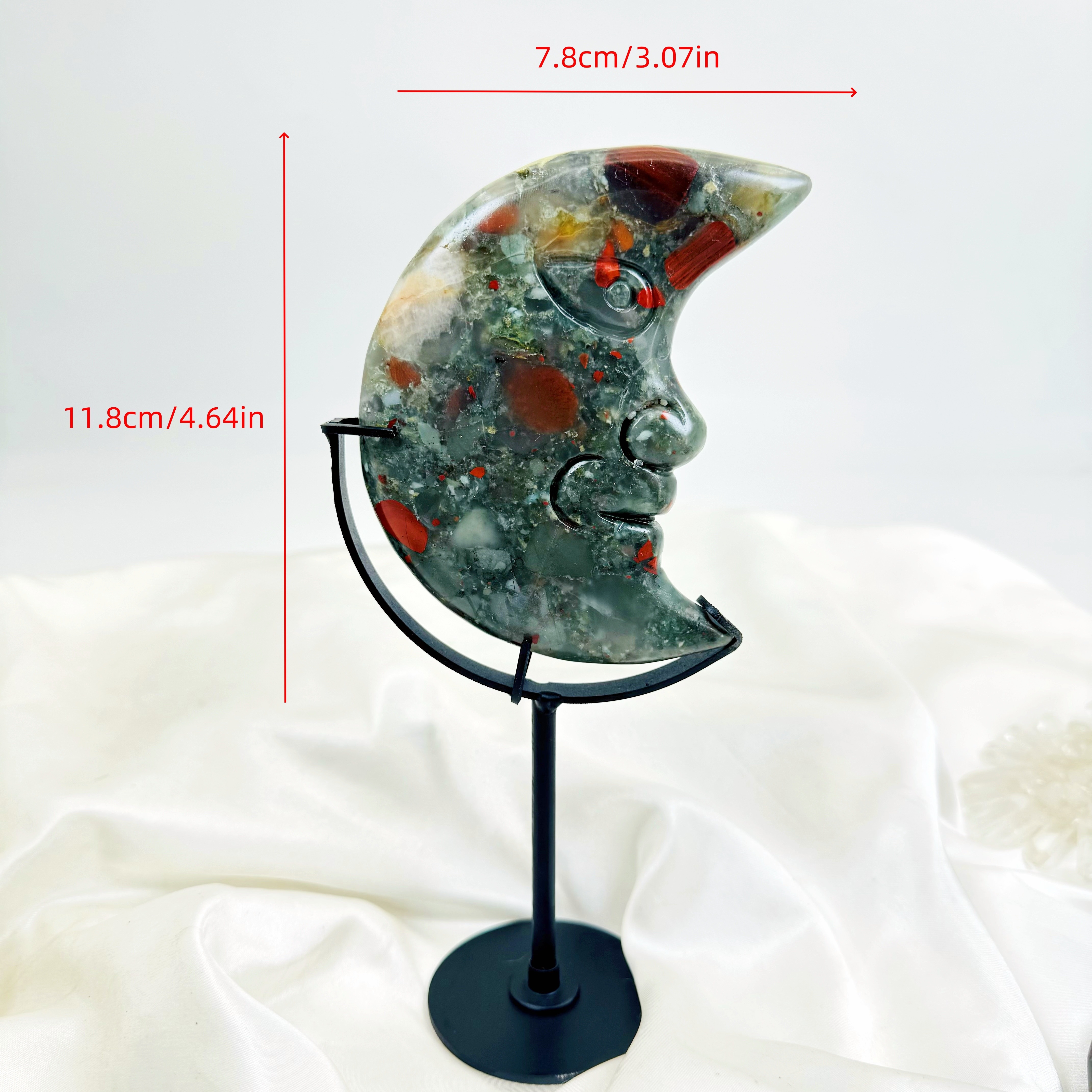 "primitive" African Blood Stone Moon Face Carving Base - Temu