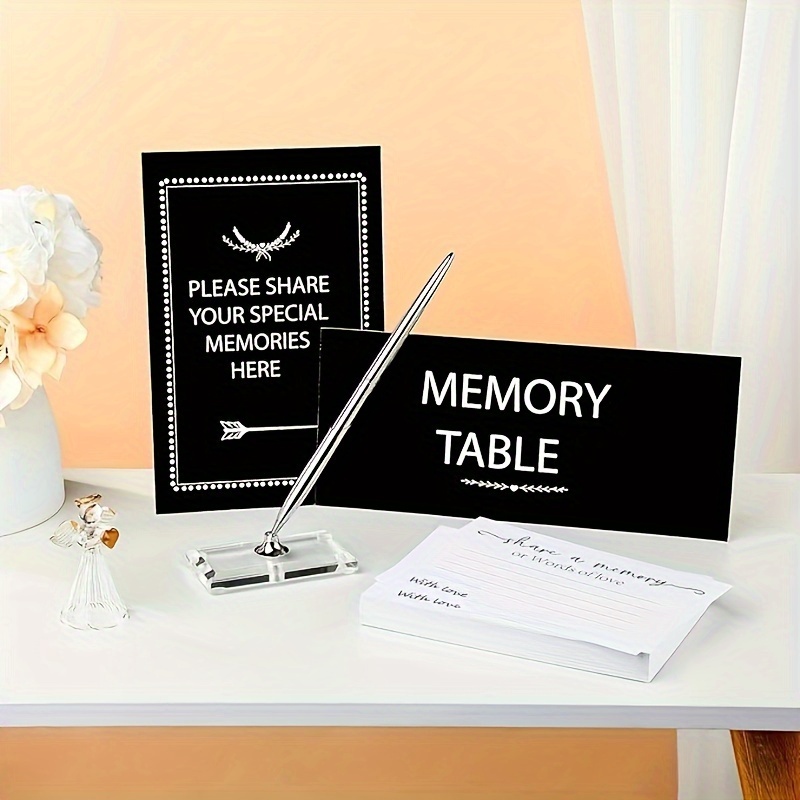 Memory Table Signs Set Including Black Table Signs Share A - Temu Ireland